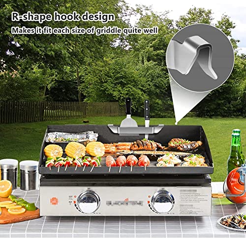 Stainless Steel Griddle Spatula Holder, Griddle Spatula Holder,Barbecue Tool Hold Rack Griddle Accessories for Stainless Steel Tool Holder for Outdoor Camping Picnic BBQ, 1 Pack