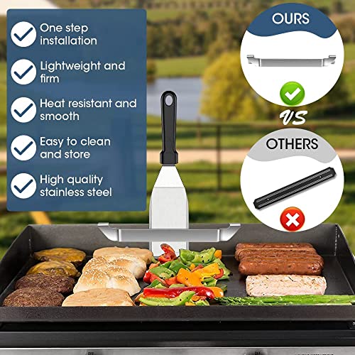 Stainless Steel Griddle Spatula Holder, Griddle Spatula Holder,Barbecue Tool Hold Rack Griddle Accessories for Stainless Steel Tool Holder for Outdoor Camping Picnic BBQ, 1 Pack