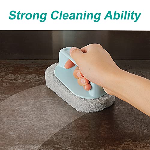 Griddle Cleaning Scouring Pads with Handle for Blackstone,Griddle Scrubber Tool for Flat Top Grill,15 Piece Griddle Brush Cleaner kit for Grill Cleaning Accessories on Hot Griddle Grill