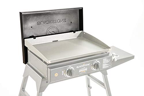 Blackstone 5079 Hard Cover Top Lid with Handle for 22" Griddle - Lightweight & Durable Storage Hood Cover - Powder Coated Steel - Flat Top Griddle Accessories Water Resistant Premium Model, Black