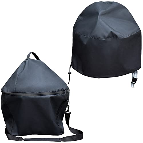 Portable Grill Carry Bag and Grill Cover for Weber Jumbo Joe Charcoal Grill 18 Inch, Grill Cover Compatible with Jumbo Joe 18-in Portable Grill