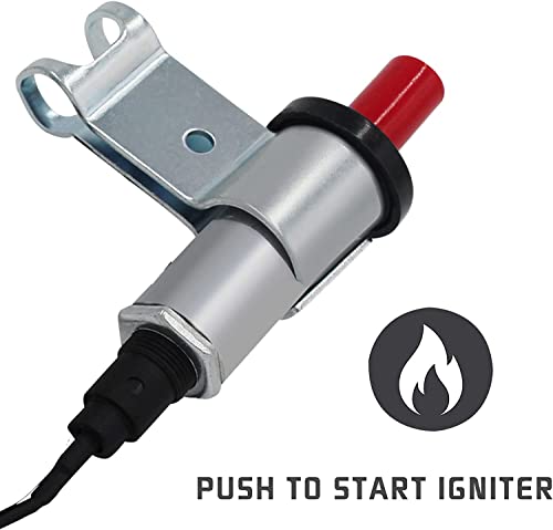 MENSI Propane Self Ignition High BTU Weed Torch Accessories Replacement Parts Piezo Push Button Igniter with Fixing Clamps And Spark Ceramic