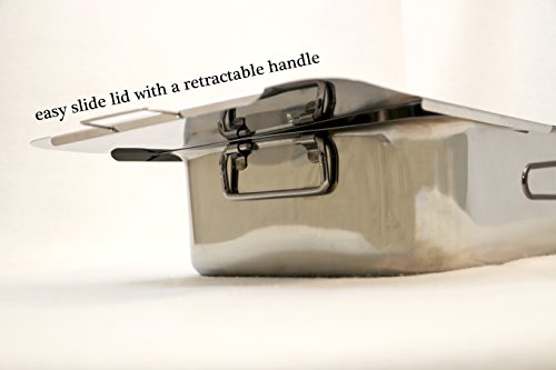 ExcelSteel Stainless Steel Stovetop Smoker, 14 1/2" X 10 1/2" X 4", Silver