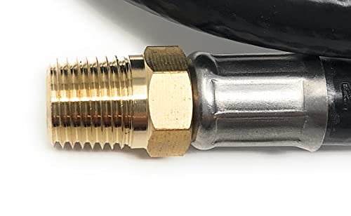 MI MADOL IMPORTS, LLC MADOL Pig Tail Propane Hose QCC1 x 1/4 Male NPT 2 FT 350PSI [948-760] with Flow Control Shut Off at Over 80,000 BTU's