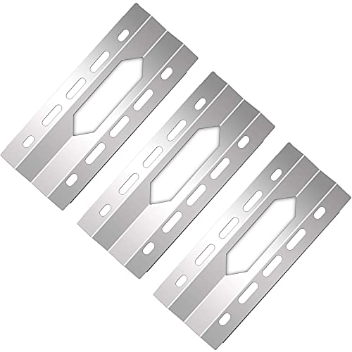 YOUFIRE Heat Plate Shield Stainless Steel BBQ Gas Grill Parts Replacement for Costco Kirkland 720-0108, Nexgrill 720-0011,720-0047-U, 3 Pack 16.5" Heat Shield Tent 17.3125" Burner Cover