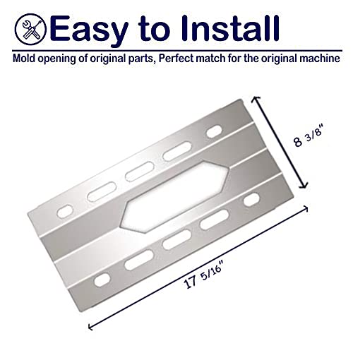 YOUFIRE Heat Plate Shield Stainless Steel BBQ Gas Grill Parts Replacement for Costco Kirkland 720-0108, Nexgrill 720-0011,720-0047-U, 3 Pack 16.5" Heat Shield Tent 17.3125" Burner Cover