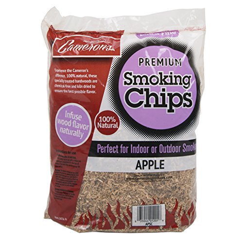 Camerons Smoking Chips (Apple) ~ 2 Pound Bag, 260 cu. in. - Barbecue Chips- Kiln Dried, Natural Extra Fine Wood Smoker Sawdust Shavings