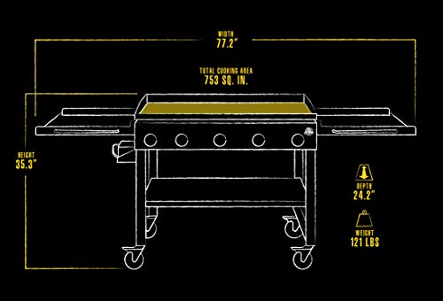 PIT BOSS 10762 5 Burner Gas Griddle, Deluxe, BLACK