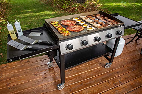 PIT BOSS 10762 5 Burner Gas Griddle, Deluxe, BLACK