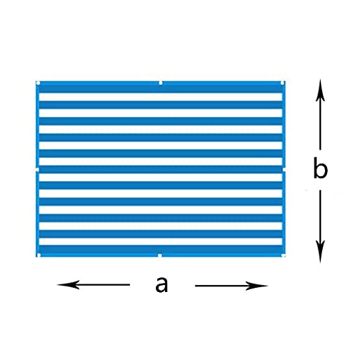 ALBN-Shading net Stripe Anti-UV Balcony Shadow Metal Hole Foldable Polyester, 14 Sizes (Color : Blue White, Size : 0.9x4m)