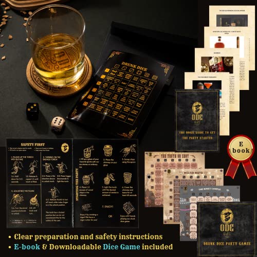 OdeGjs Premium Cocktail Smoker Kit - Includes 4 Wood Chips for Bourbon and Whiskey plus Drink Smoker Accessories Unique Gifts for Men and Women on all Occasions Including Torch No Butane