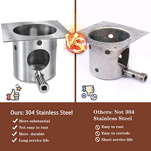 QuliMetal 2 Sets of Durable Hot Rod Ignitor and SUS304 Fire Burn Pot for Traeger Pellet Grills