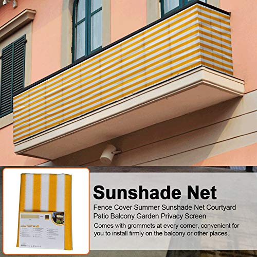 HXRZZG Balcony Privacy Screen 3x16.5ft Fence Shade Mesh Sun Shade Net Heat Insulation Net Visibility Reduction Fence Screen for Deck Patio Backyard Shield