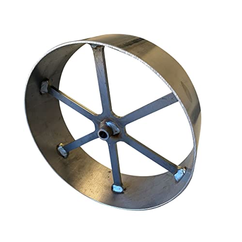 LavaLock Heavy Duty 10" Carriage Style Steel Smoker Wheel for Custom BBQ PITS - FITS 1/2" Rod