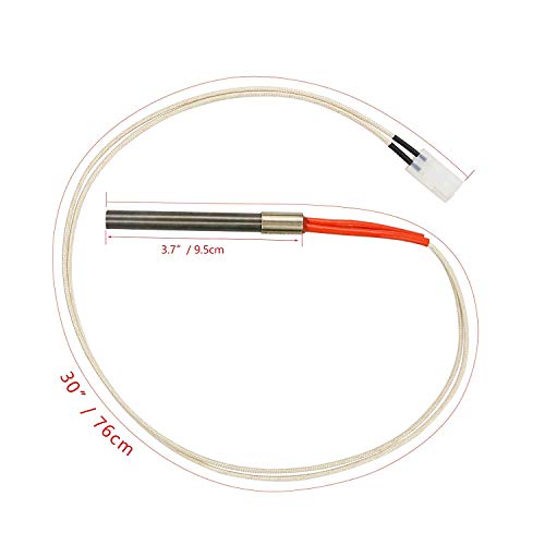 QuliMetal 2 Sets of Durable Hot Rod Ignitor and SUS304 Fire Burn Pot for Traeger Pellet Grills