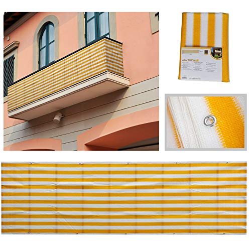 HXRZZG Balcony Privacy Screen 3x16.5ft Fence Shade Mesh Sun Shade Net Heat Insulation Net Visibility Reduction Fence Screen for Deck Patio Backyard Shield