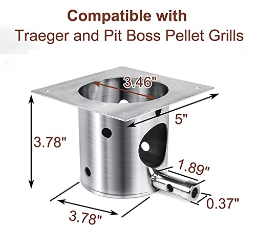 QuliMetal 2 Sets of Durable Hot Rod Ignitor and SUS304 Fire Burn Pot for Traeger Pellet Grills