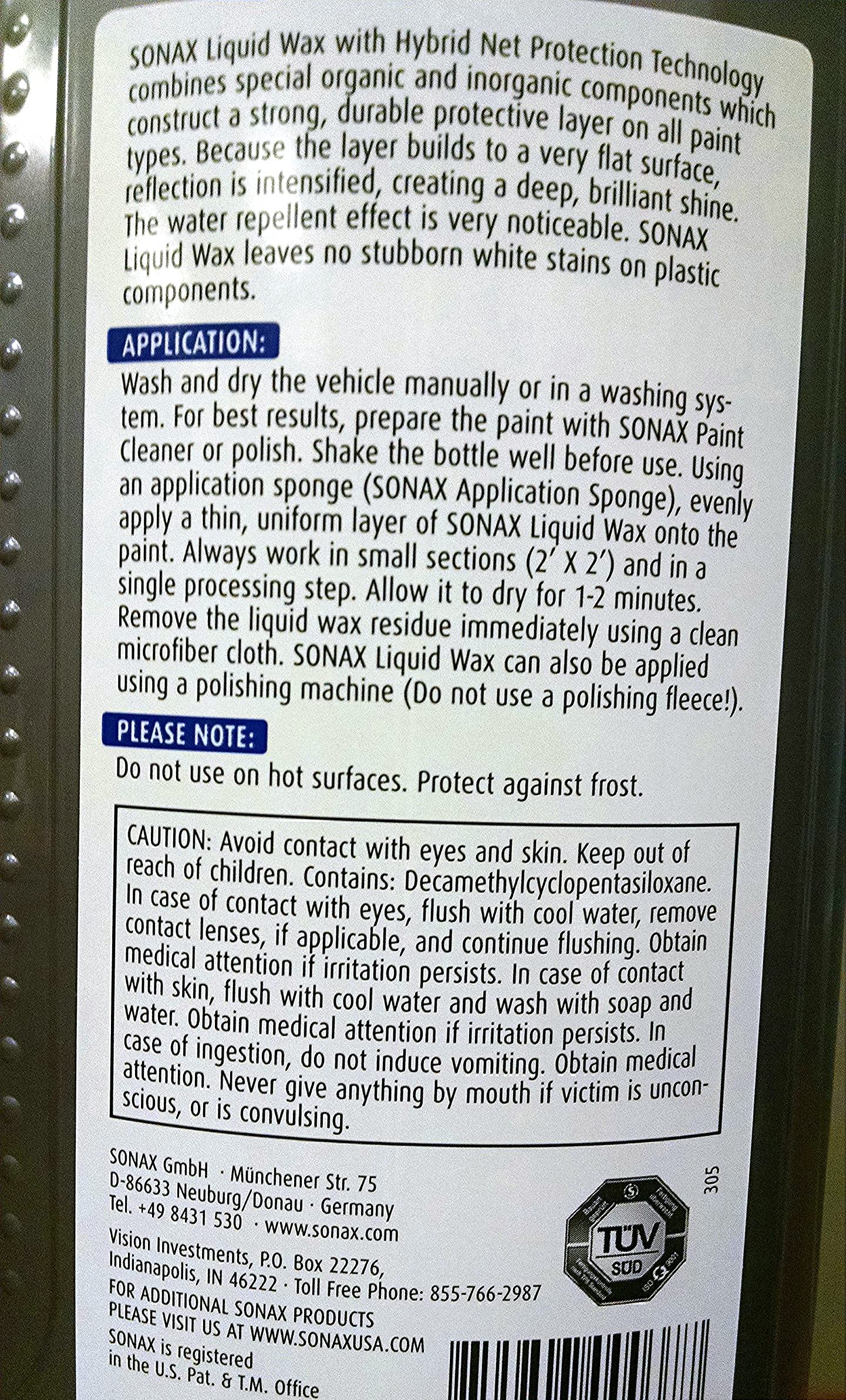 Sonax (201200-755) Hybrid NPT Liquid Wax - 16.9 fl. oz.