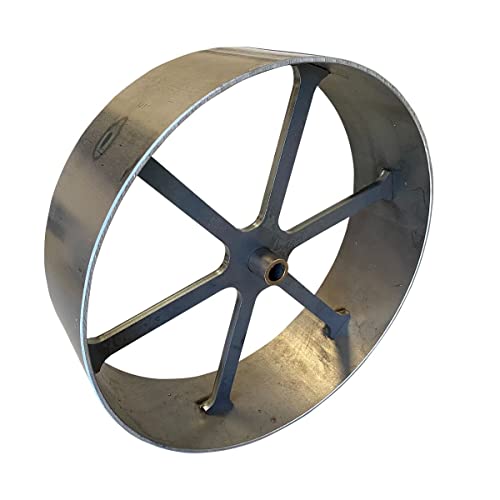 LavaLock Heavy Duty 10" Carriage Style Steel Smoker Wheel for Custom BBQ PITS - FITS 1/2" Rod