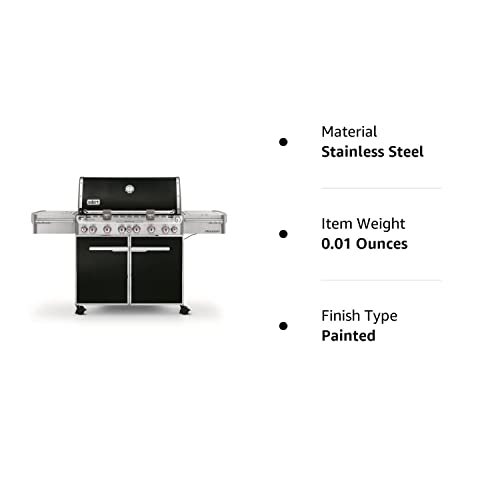 Weber Summit E-670 6-Burner Liquid Propane Grill, Black