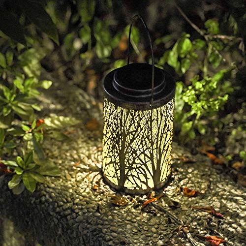 Hanging Solar Lights Outdoor - Solar Lanterns Garden Solar Patio Table Lamps Decorative SUNWIND 2 Pack for Garden, Backyard, Tree, Porch, Wall, Fence