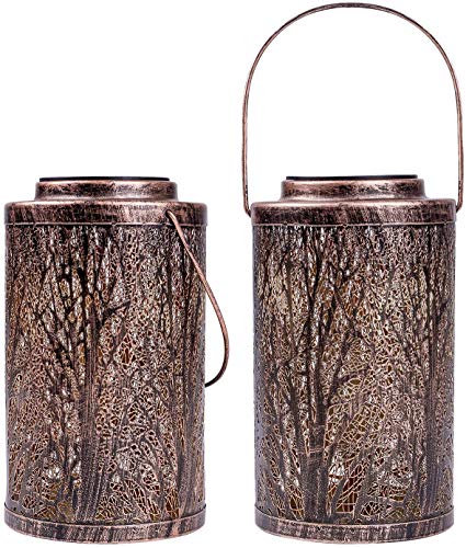 Hanging Solar Lights Outdoor - Solar Lanterns Garden Solar Patio Table Lamps Decorative SUNWIND 2 Pack for Garden, Backyard, Tree, Porch, Wall, Fence