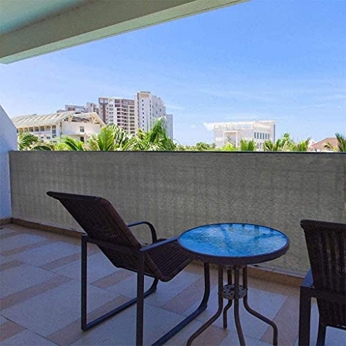WUZMING Garden Balcony Privacy Screen Height 65/75/85/95cm Fence Wind Network for Privacy Protection HDPE UV Protection with Rope and Tie (Color : Gray, Size : 85x800cm)