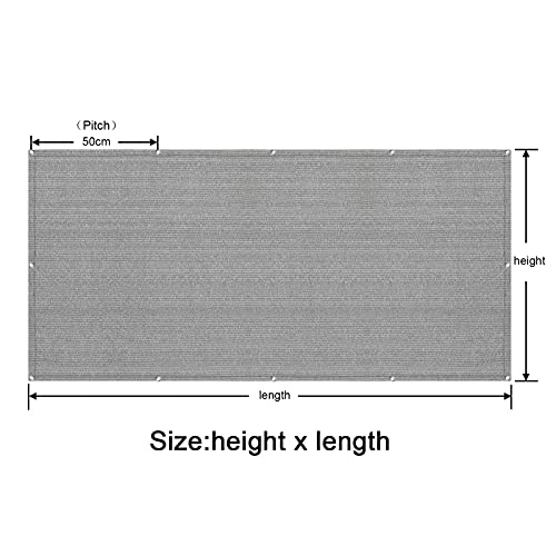 WUZMING Garden Balcony Privacy Screen Height 65/75/85/95cm Fence Wind Network for Privacy Protection HDPE UV Protection with Rope and Tie (Color : Gray, Size : 85x800cm)