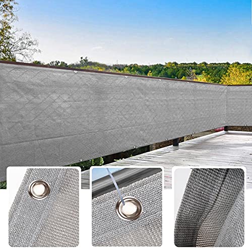 WUZMING Garden Balcony Privacy Screen Height 65/75/85/95cm Fence Wind Network for Privacy Protection HDPE UV Protection with Rope and Tie (Color : Gray, Size : 85x800cm)