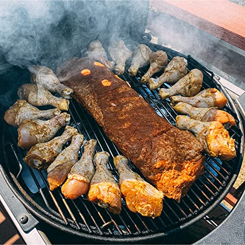 Skyflame Stainless Steel Charcoal Chamber& Heat Deflector, BBQ Smoking Gilling Kit Compatible With 22” Weber Kettle Grills Cooking - U.S. Design Patent, Turns Your Charcoal Grill Into a Smoker or Outdoor Oven