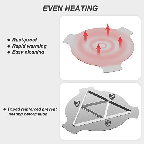 Skyflame Stainless Steel Charcoal Chamber& Heat Deflector, BBQ Smoking Gilling Kit Compatible With 22” Weber Kettle Grills Cooking - U.S. Design Patent, Turns Your Charcoal Grill Into a Smoker or Outdoor Oven