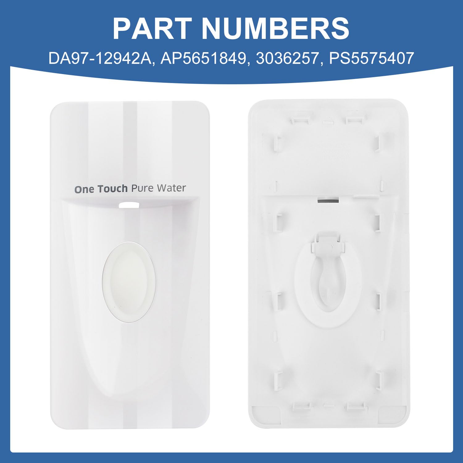 DA97-12942A (OEM) Ice Assym Cover-Dispenser Cover Compatible with Samsung Refrigerator Replaces Part Numbers AP5651849, 3036257, PS5575407 etc