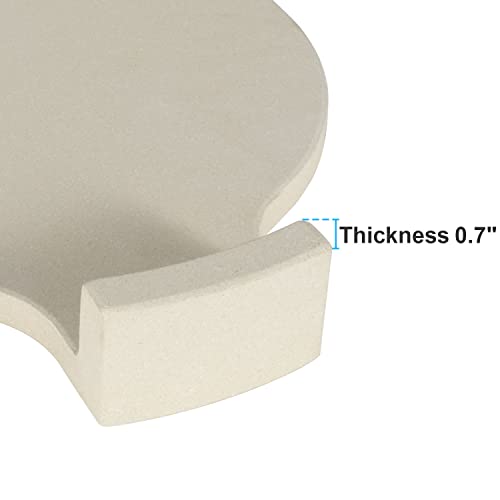 TAILGRILLER 76251 Heat Deflector for Pit Boss K24, 60131 Heat Deflector for Louisiana Grills K24, Ceramic Pizza Stone Smoking Stone Plate Setter Replacement