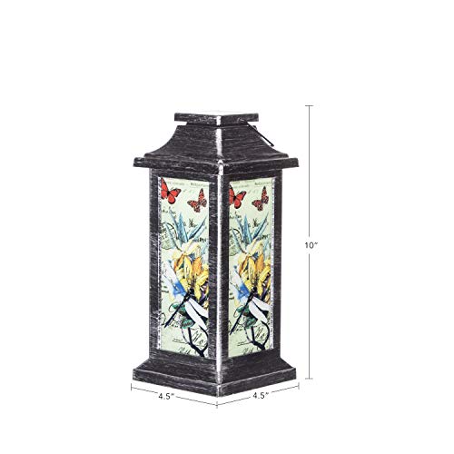 Topadorn Outdoor Hanging Solar Lantern Decoration for Garden Patio, Vintage Dragonfly Lantern