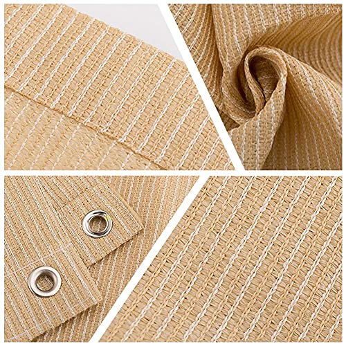 ALBN Shade Cloth Shading Net Garden Shadow Sunscreen Breathable Anti-UV Polyethylene, 17 Sizes (Color : Beige, Size : 2x5m)