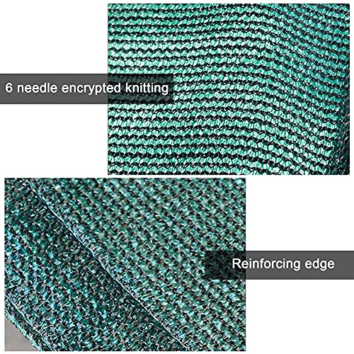 ALBN-Shading net Shade Cloth Net with Upgrade Grommets 80% Shading Rate HDPE UV Protection for Courtyard Garden Flower Plant (Color : Dark Green, Size : 2x6m)
