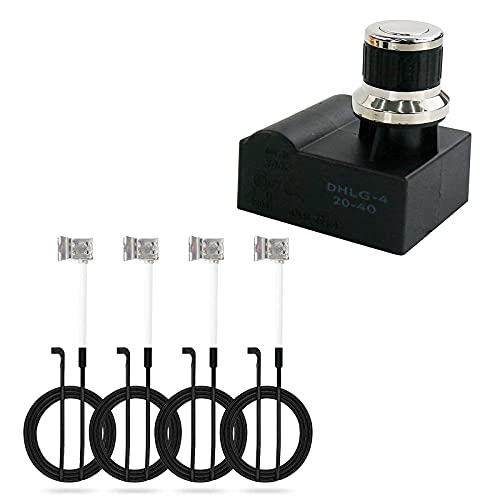 Uniflasy Replacement Parts Kit for Home Depot Nexgrill 720-0830H, 720-0830D, 720-0783E, Ken more 720-0830A, 122.33492410 and Universal 4 Outlets Tact Push Button Grill Ignitor Kit