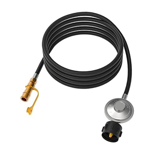 AJinTeby Propane Hose Regulator with 3/8" Quick Connect Disconnect for Mr. Heater Big Buddy Heater -12FT QCC1 Connection