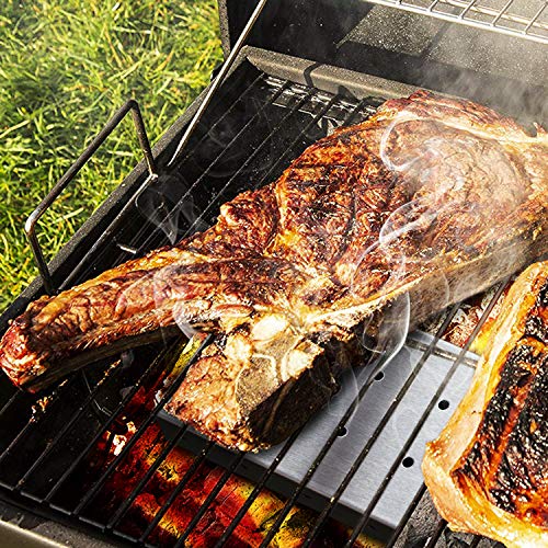 Koach Smoker Box for Wood Chips,Barbecue Accessories Smoker Box for Charcoal and Gas Barbecue,Add Color and Fragrance to Ingredients