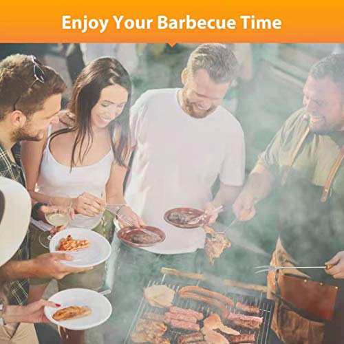 Kabob Skewers, AIDOIT 40 PCS 15.2 Inch Flat Metal BBQ Barbecue Skewer Stainless Steel Shish Kebob Sticks Wide Reusable Grilling Skewers Set for Meat Shrimp Chicken Vegetable