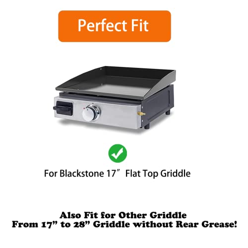 Petrirufun Universal Wind Guard and Griddle Warming Rack Set for Griddle From 16" to 28" without Hood, Wind Screen and Cooking Grid Griddle Parts for Blackstone 17β and Other Griddle With Front Grease