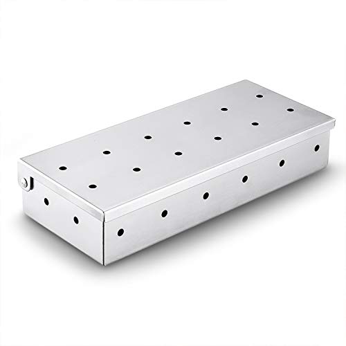 Koach Smoker Box for Wood Chips,Barbecue Accessories Smoker Box for Charcoal and Gas Barbecue,Add Color and Fragrance to Ingredients