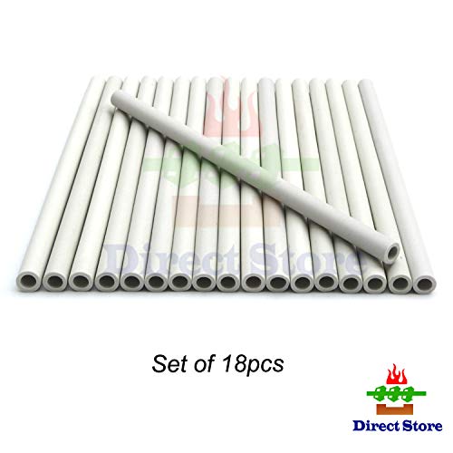 Direct Store Parts DF-18 Gas Grill Ceramic Radiants, BBQ Grill Ceramic Rods Replacement for DCS Heat Plates, for DCS Grill 245398, DCSCT, 9.5" Long (18)