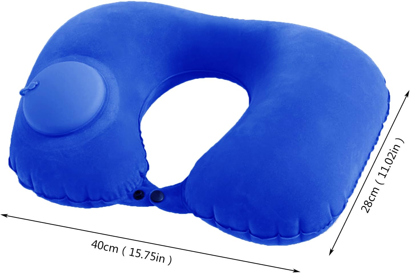 Dufominc Inflatable Travel Neck Pillow for Camping and Traveling Portable U-Shaped Pillow Suitable for Sleep Rest Car Office and Outdoor - Navy Blue