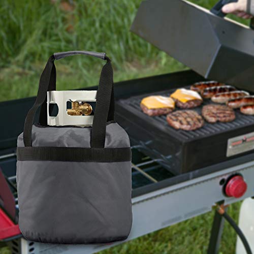 Mr.You Tank Cover,Propane Tank Cover with Handle for Easy Carrying Propane Can Protection Covers(Black,15" Dia xH16.5)