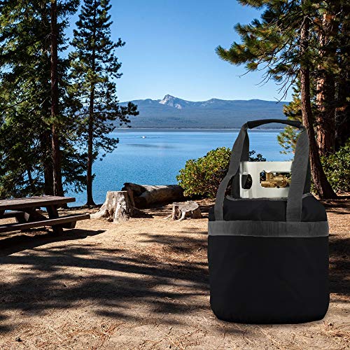 Mr.You Tank Cover,Propane Tank Cover with Handle for Easy Carrying Propane Can Protection Covers(Black,15" Dia xH16.5)