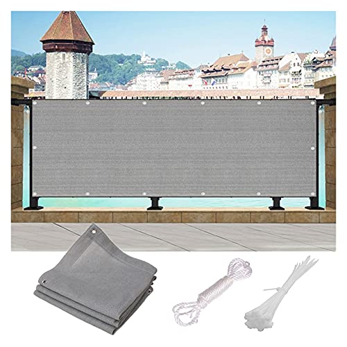 WUZMING Fence Balcony Privacy Screen Weatherproof UV Protection for Garden, Outdoor, Patio, Yard Wall, Backyard, Including Rope and Tie (Color : Brown, Size : 70x350cm)