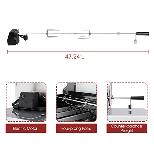 Royal Gourmet 5-Burner Propane Gas Grill with Side Burner, Stainless Steel Barbeque Grills, Silver, GA5404S