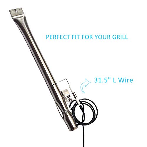 BBQration Stainless Steel Replacement Kit for 4-Burner Nexgrill 720-0830H, 720-0888, 720-0894F, Replacement Parts for Home Depot Nexgrill 720-0830H, Burner Tubes, Heat Shield Tent and Igniters Kit