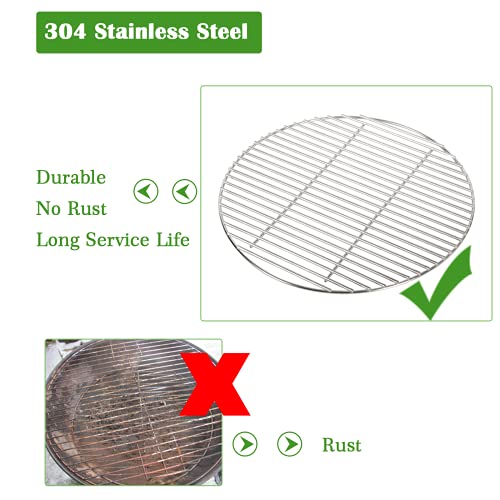 OLIGAI Cooking Grill Grates for Medium Big Green Egg,Stainless Steel Round Wire Grill Grate,Cooking Grate Replacement for Most Barbecue Ceramic Grill and Smoker 15.5β for M BGE